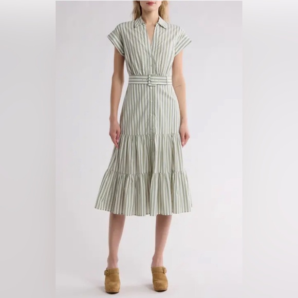 Veronica Beard | Dresses | Veronica Beard Green Belt Dress | Poshmark